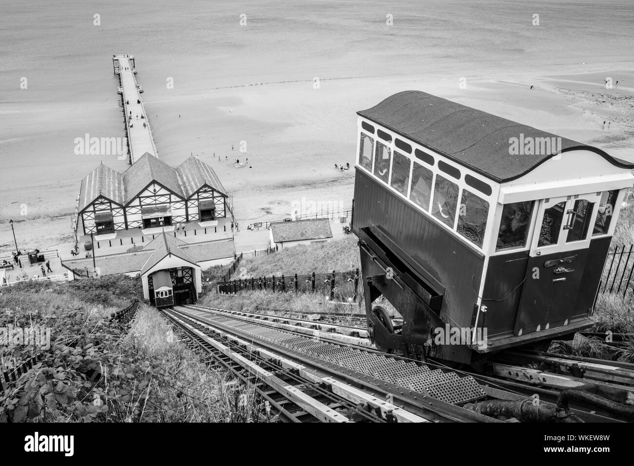 The Saltburn Cliff Lift at Saltburn-by-the-Sea, United Kingdom Stock ...