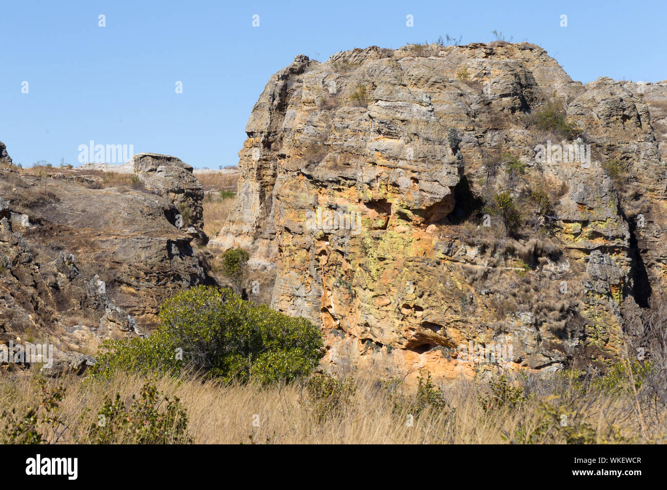 Isalo national park landscape canyon landmark in Madagascar, Africa ...