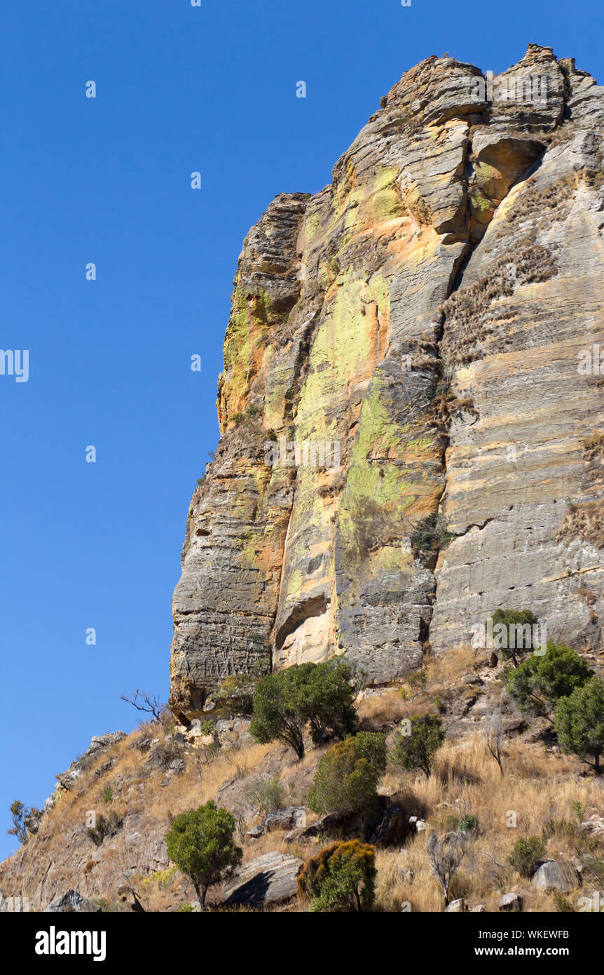 Isalo national park landscape canyon landmark in Madagascar, Africa ...