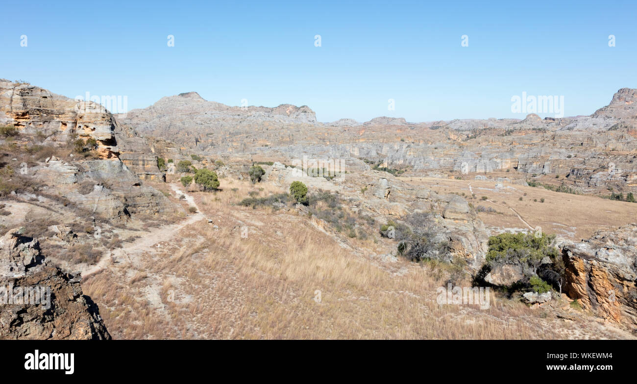 Isalo national park landscape canyon landmark in Madagascar, Africa ...