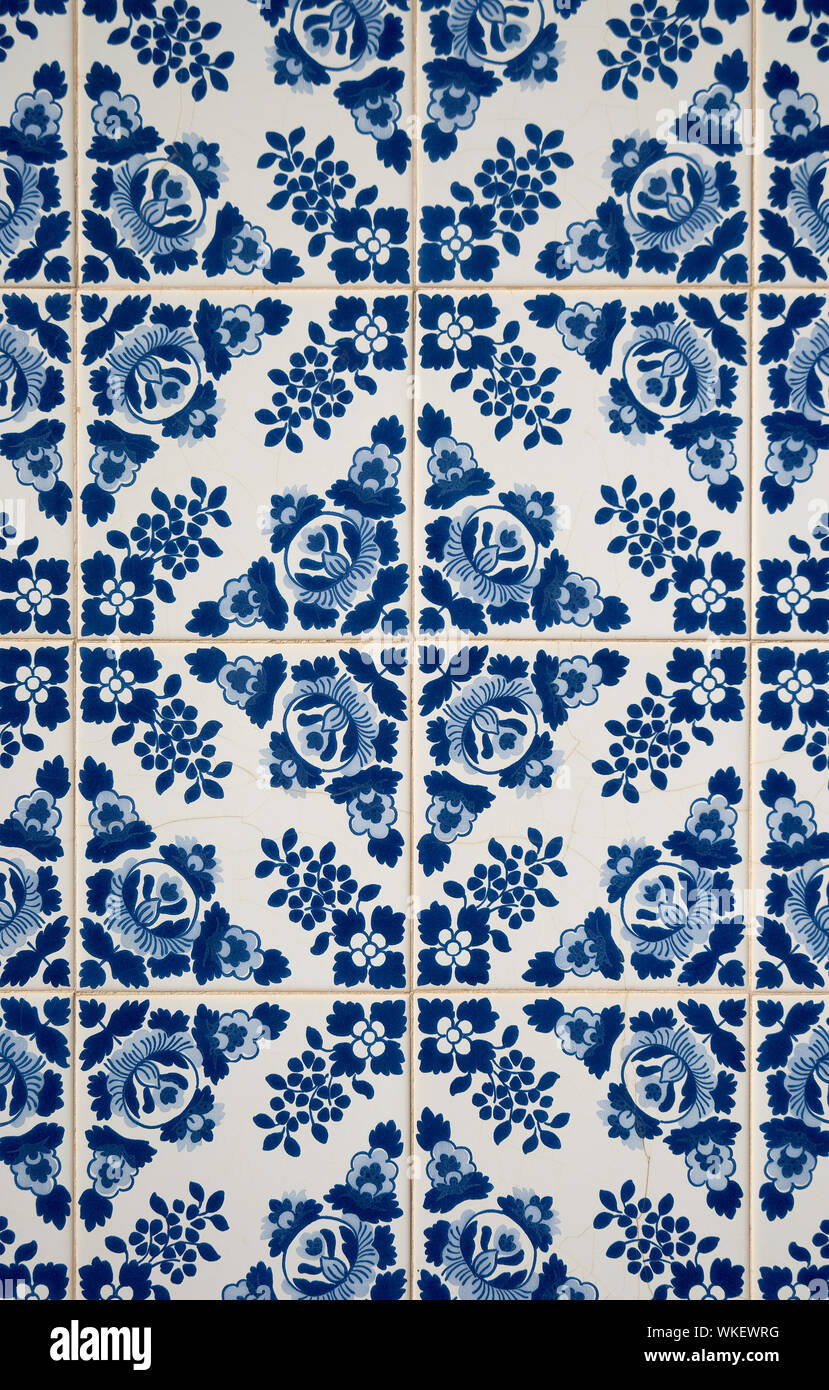 Traditional Portuguese azulejos, painted ceramic tilework Stock Photo ...