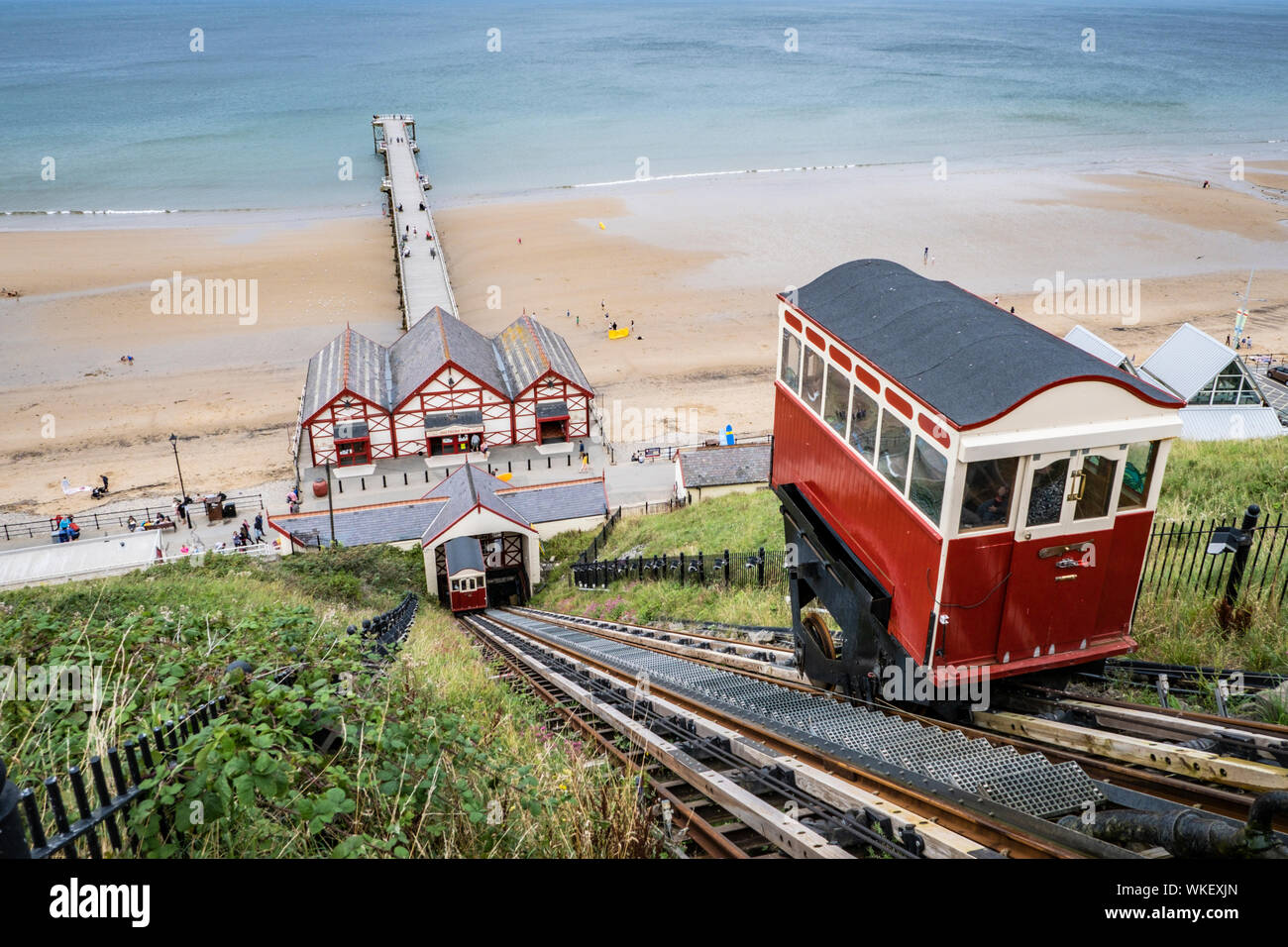 The Saltburn Cliff Lift at Saltburn-by-the-Sea, United Kingdom Stock ...