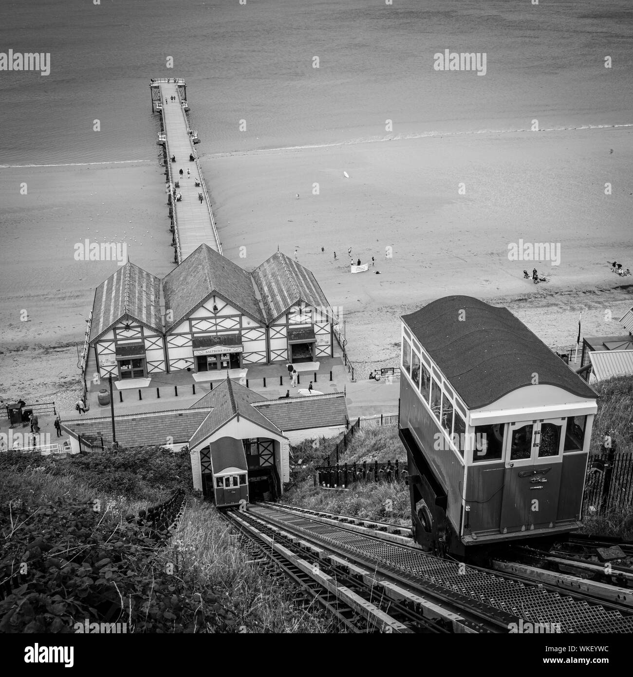 The Saltburn Cliff Lift at Saltburn-by-the-Sea, United Kingdom Stock ...