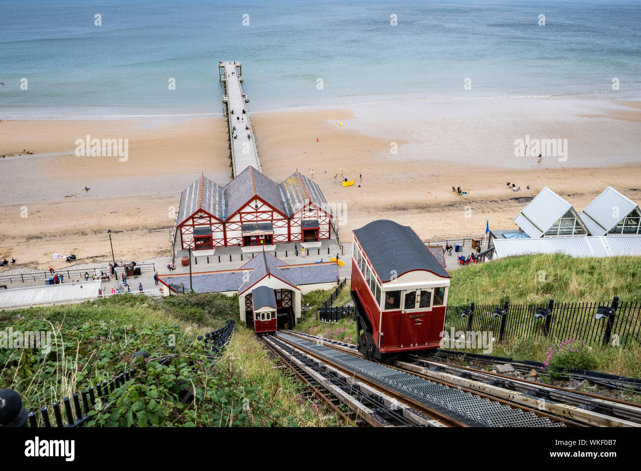The Saltburn Cliff Lift at Saltburn-by-the-Sea, United Kingdom Stock ...