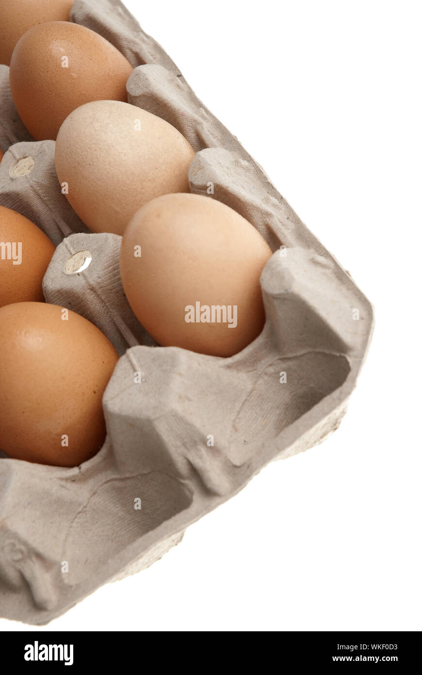 Box of eggs isolated on white background Stock Photo - Alamy