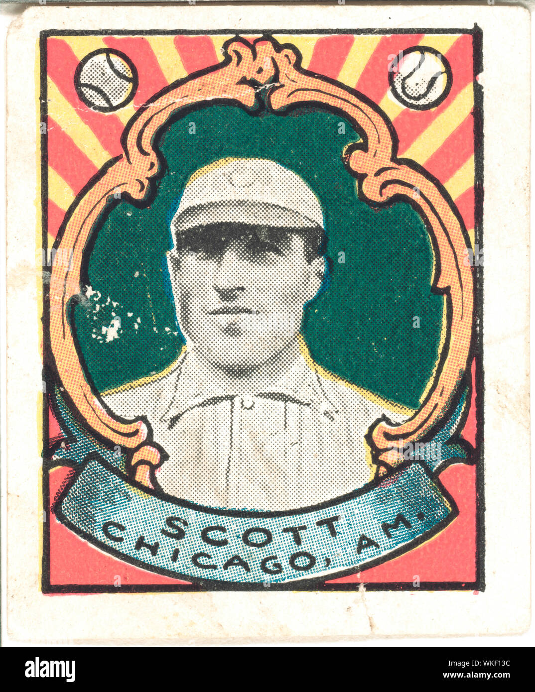 Jim Scott, Chicago White Sox, baseball card portrait Stock Photo - Alamy