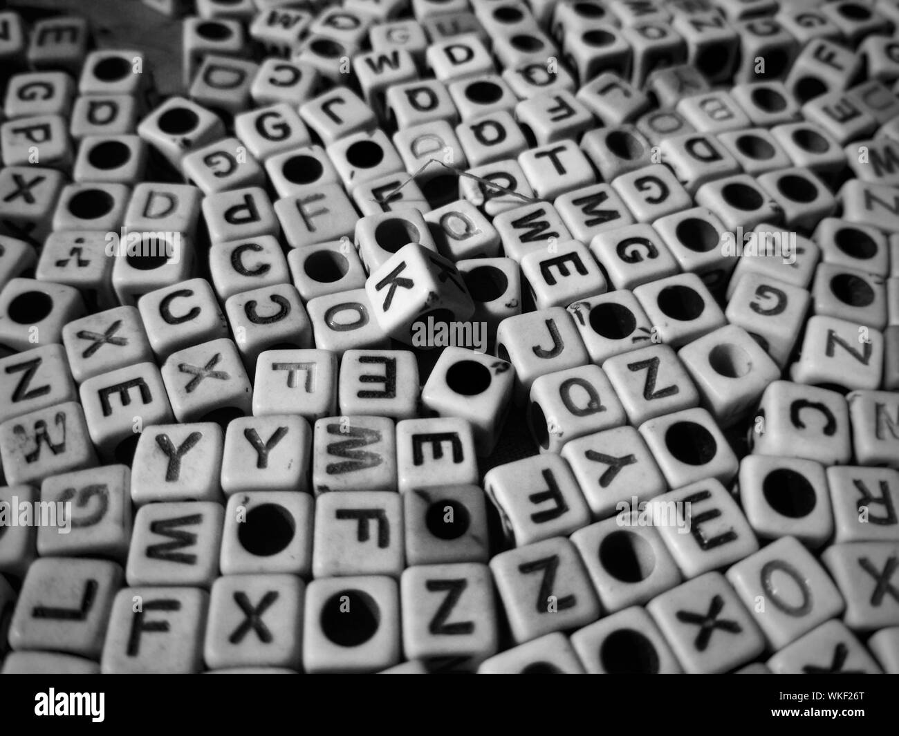 Alphabet blocks Black and White Stock Photos & Images - Alamy