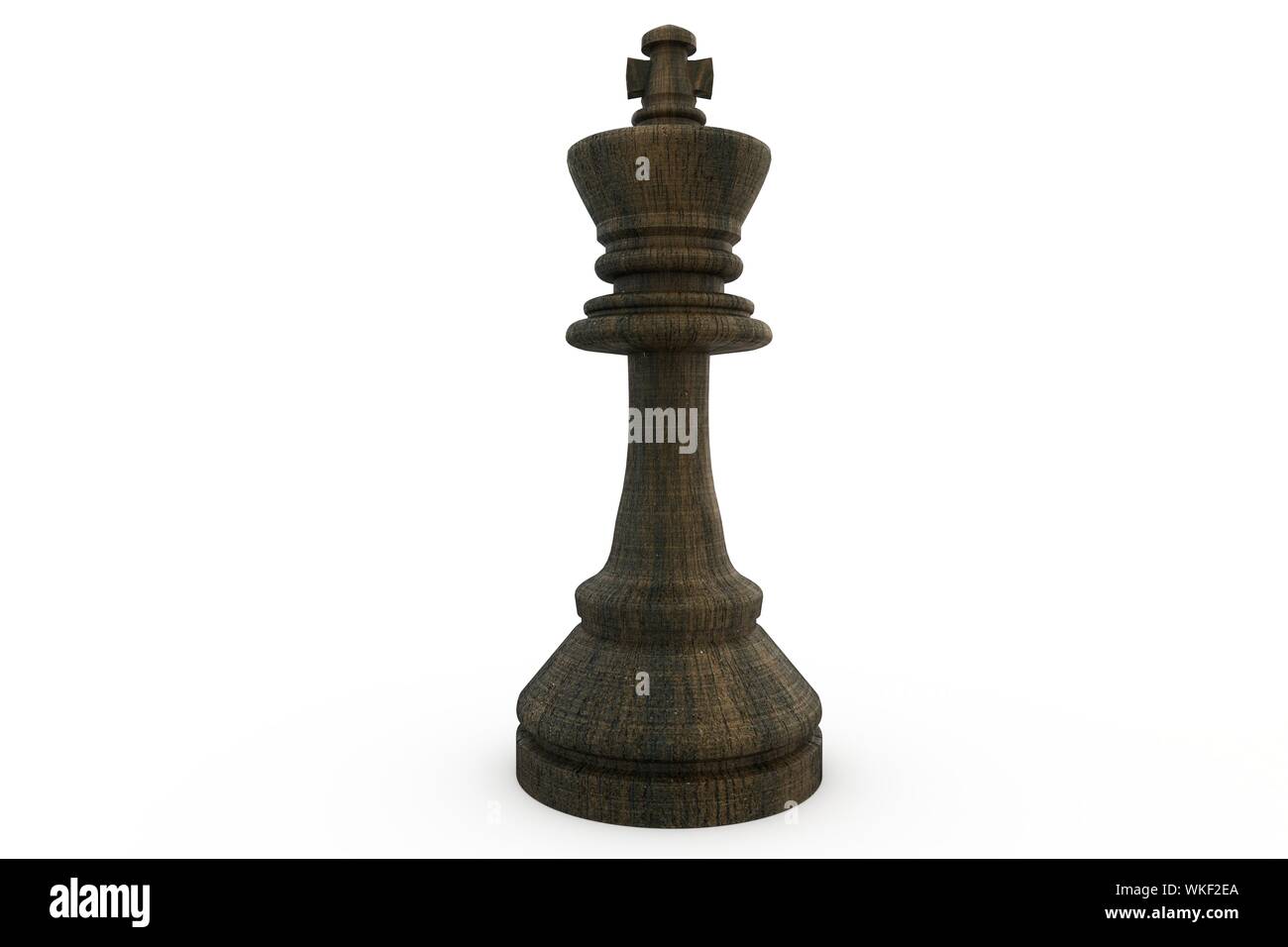 Black king chess piece on white background Stock Photo - Alamy