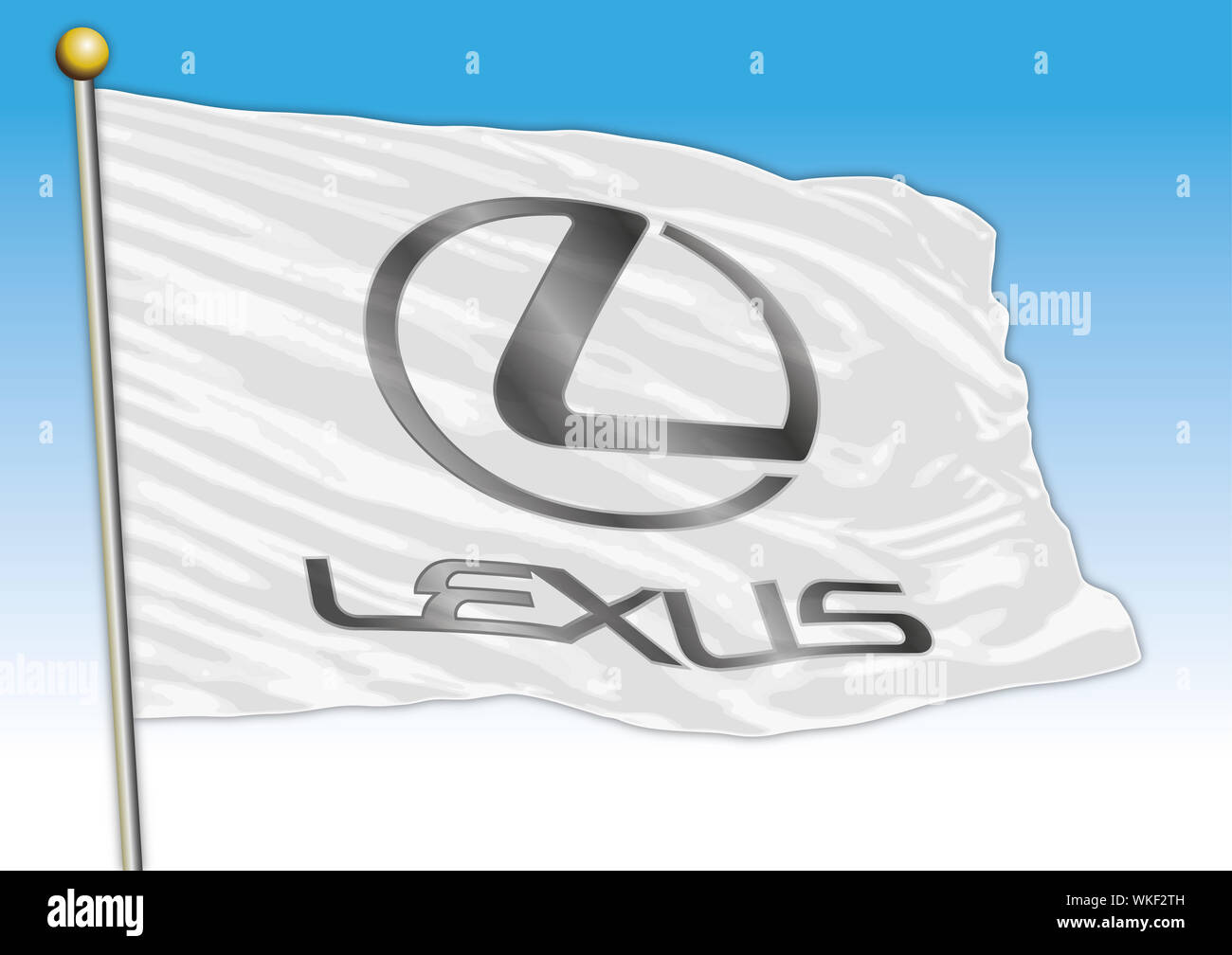 Lexus car industry, flag with logo, illustration Stock Photo - Alamy