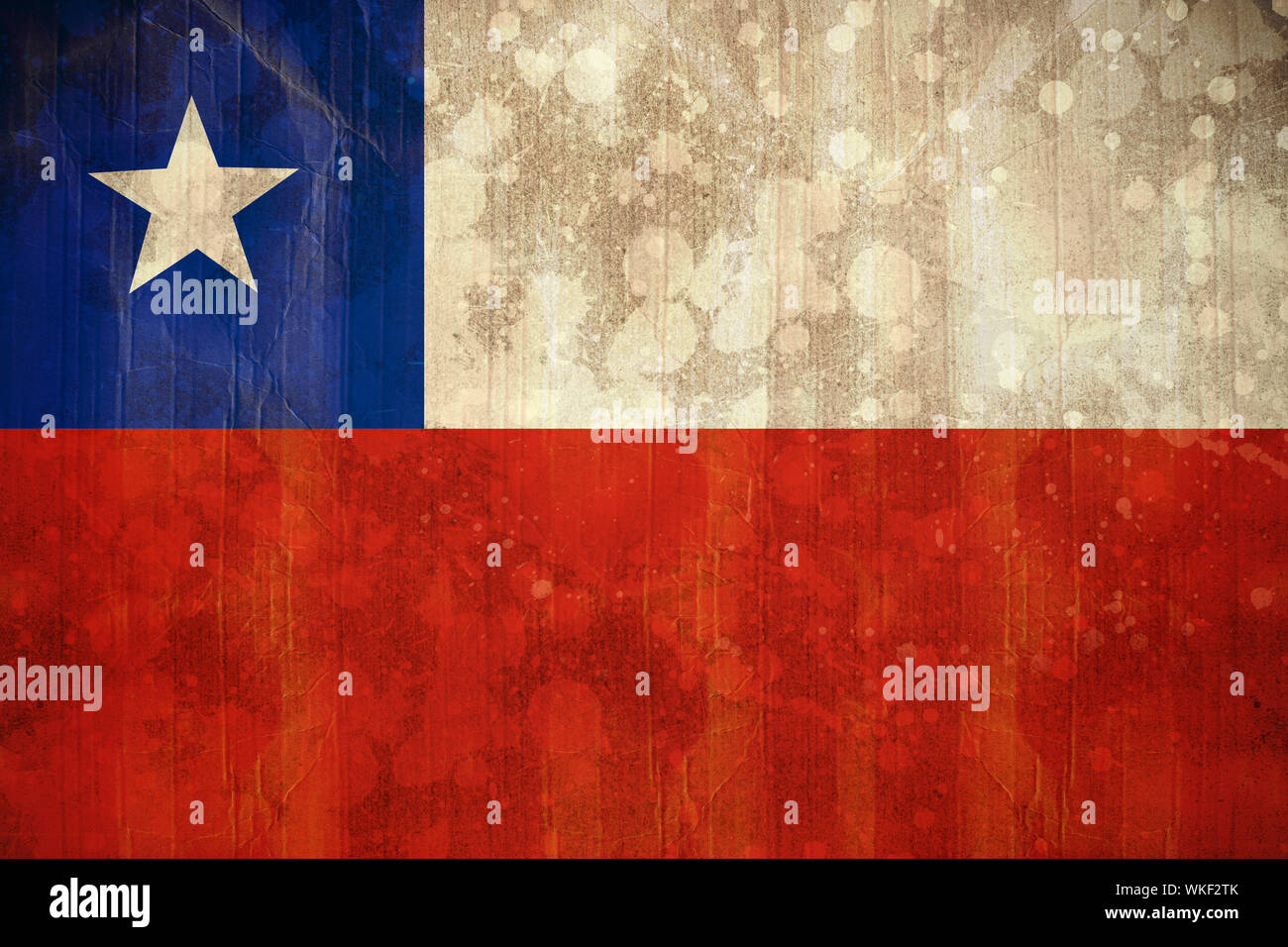 Digitally generated chile flag in grunge effect Stock Photo - Alamy