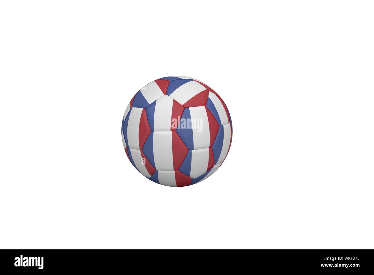 Football in french colours on white background Stock Photo - Alamy