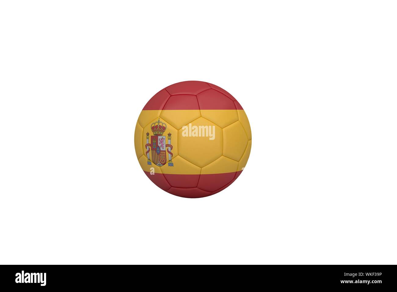 Football in spain colours on white background Stock Photo - Alamy