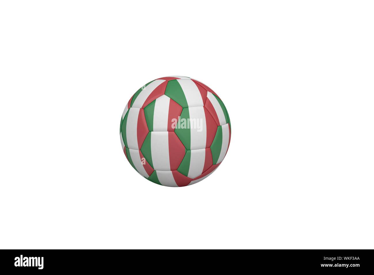 Football in italy colours on white background Stock Photo - Alamy