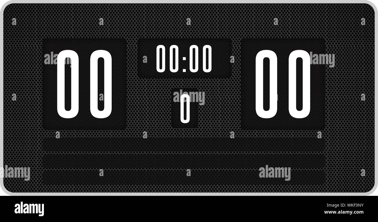 Digitally generated black scoreboard with no score Stock Photo - Alamy