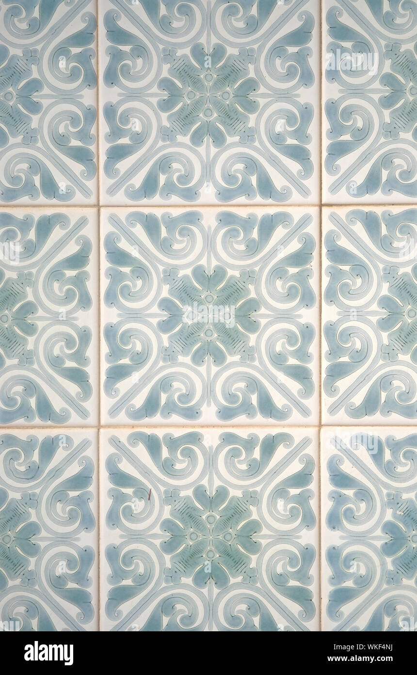 Traditional Portuguese azulejos - painted ceramic tilework Stock Photo ...