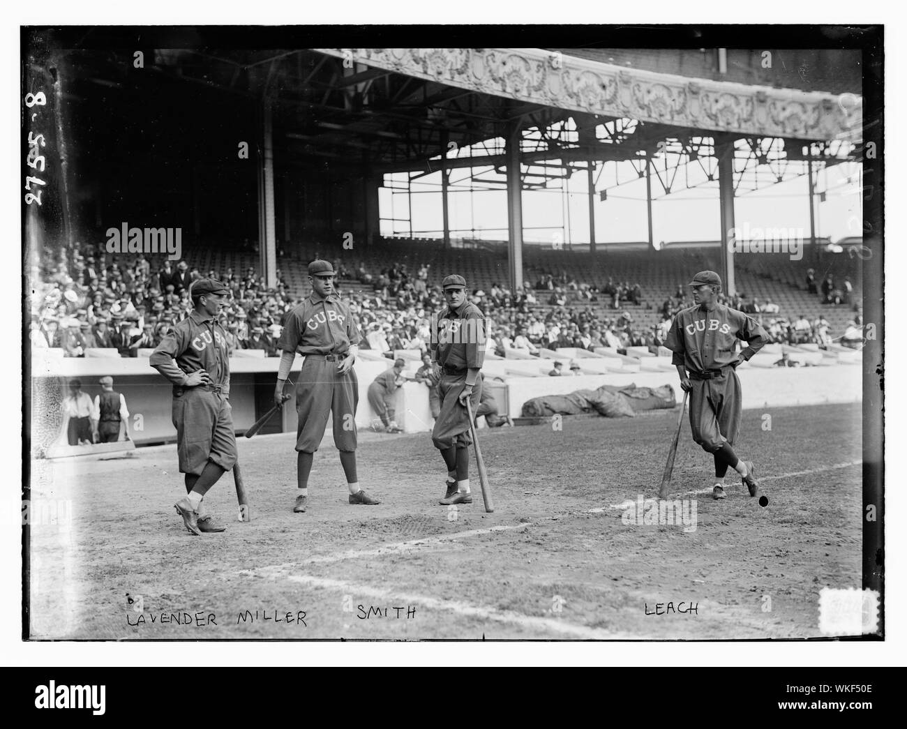 Jimmy Lavender, Ward Miller, Charlie Smith, Tommy Leach, Chicago NL, at ...
