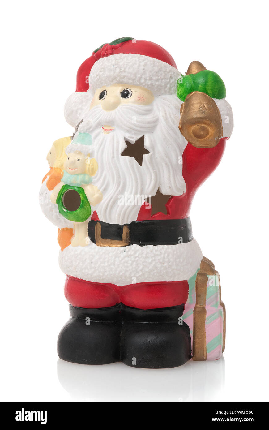 Ceramic Santa Claus isolated on white background Stock Photo - Alamy