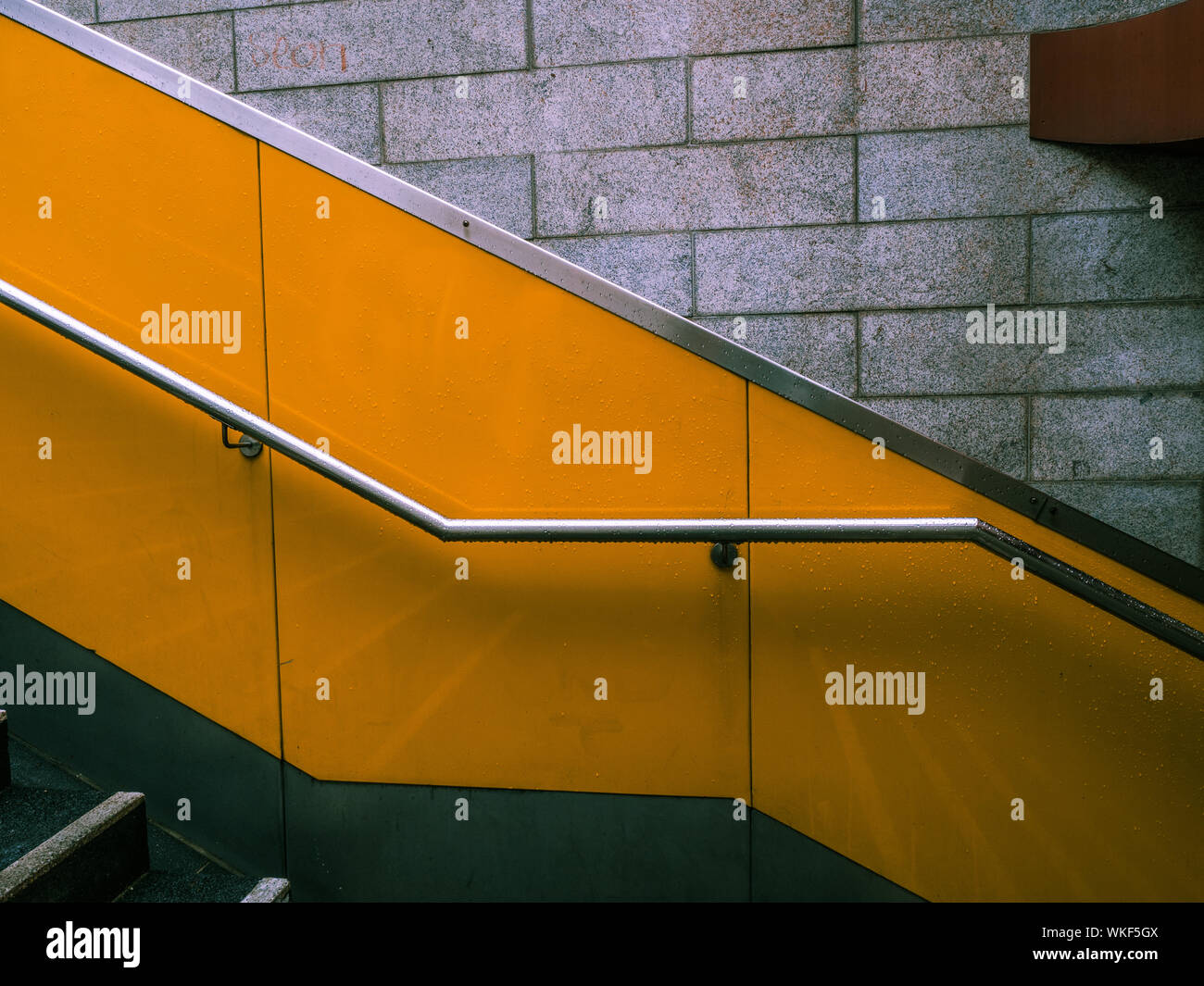 Yellow handrail hi-res stock photography and images - Alamy