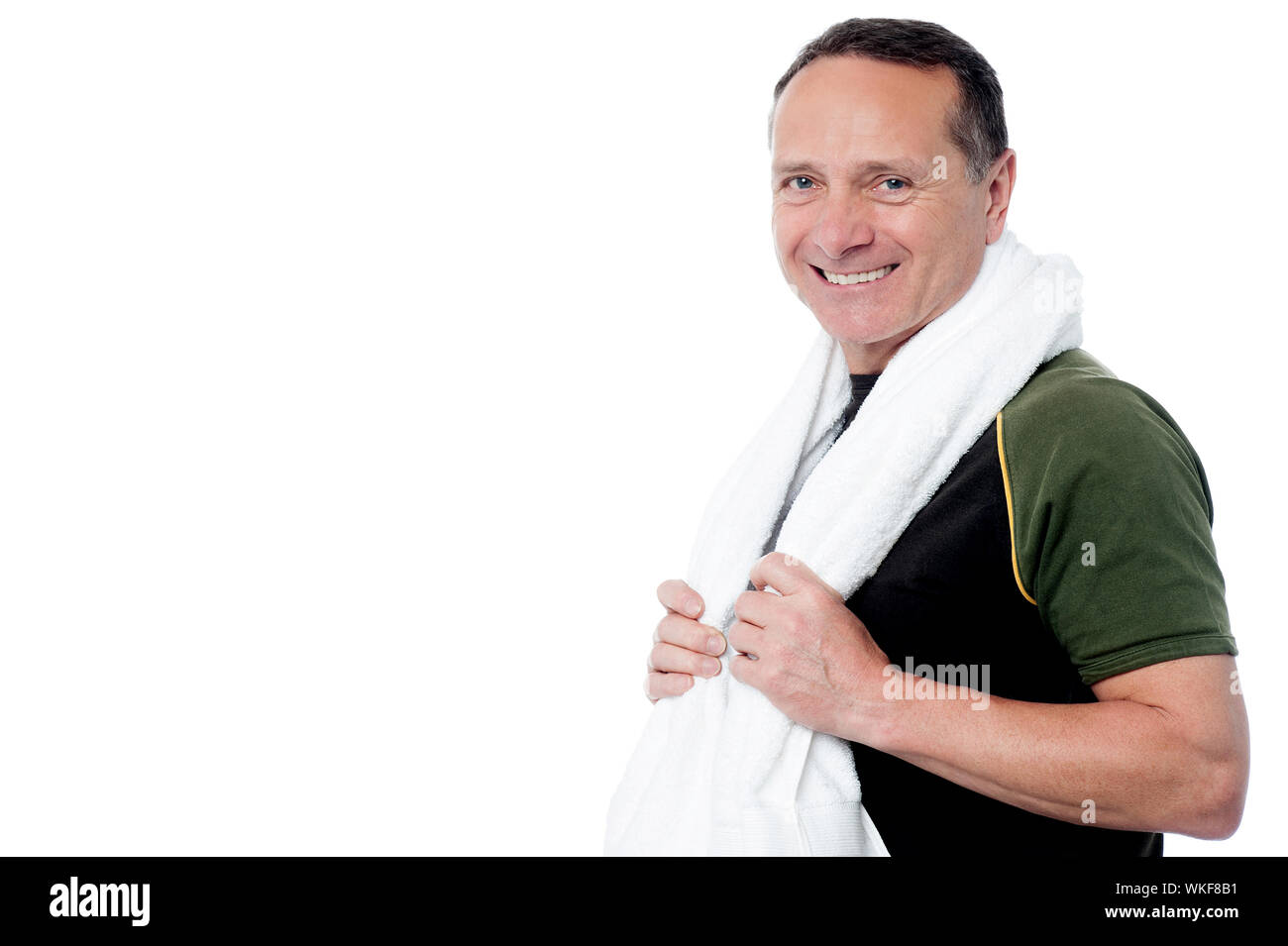 Man posing in a studio isolated on white background Stock Photo - Alamy