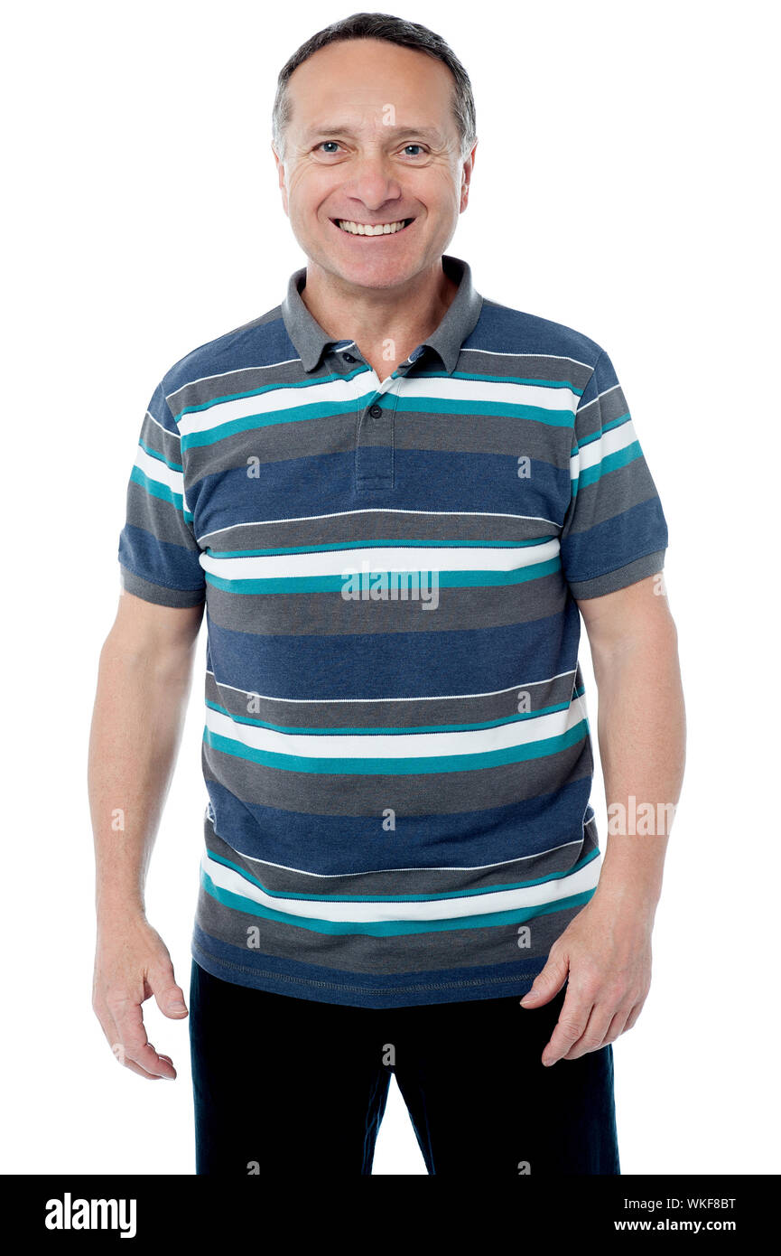 Portrait of glad man over white background Stock Photo - Alamy