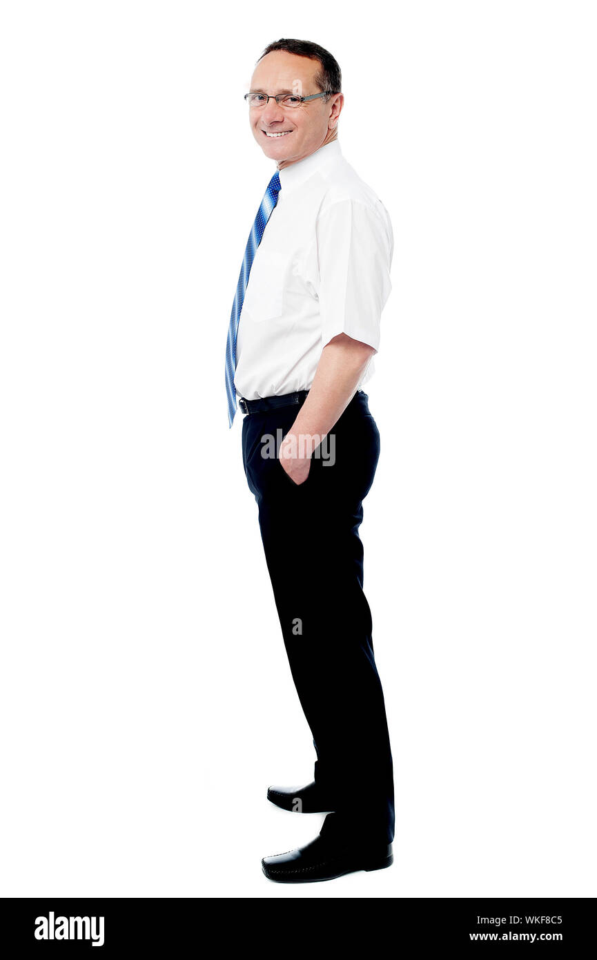 Side pose casual business Cut Out Stock Images & Pictures - Alamy