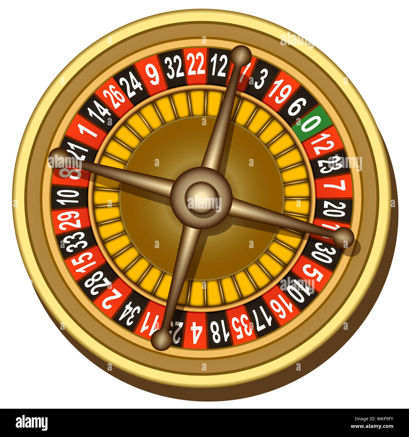 illustration of roulette board on white background Stock Photo - Alamy