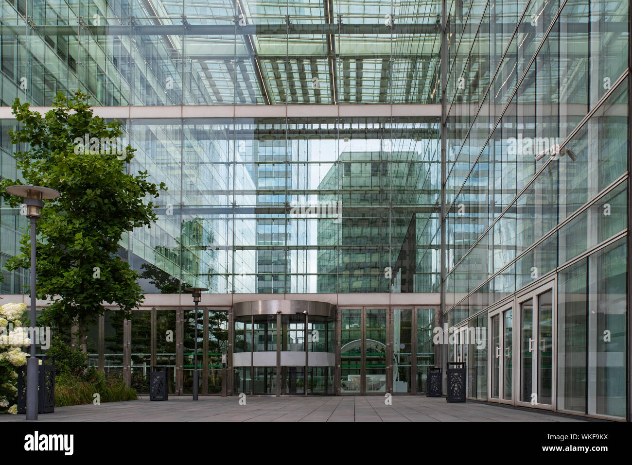 Detail of a modern glass building in Paris, France Stock Photo - Alamy