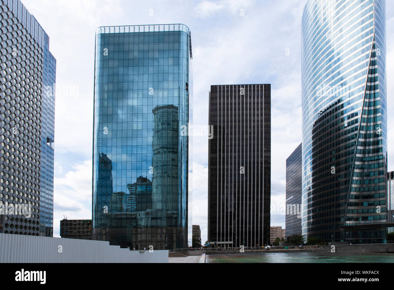 Detail of a modern glass building in Paris, France Stock Photo - Alamy