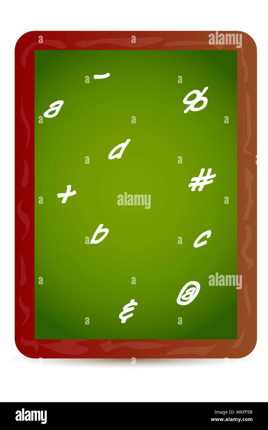 illustration of letters on board on white background Stock Photo - Alamy