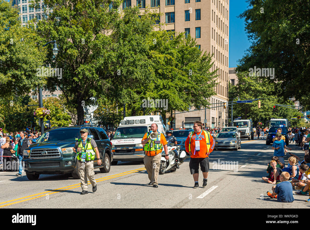 Crew Closing up at End of Parade Stock Photo - Alamy