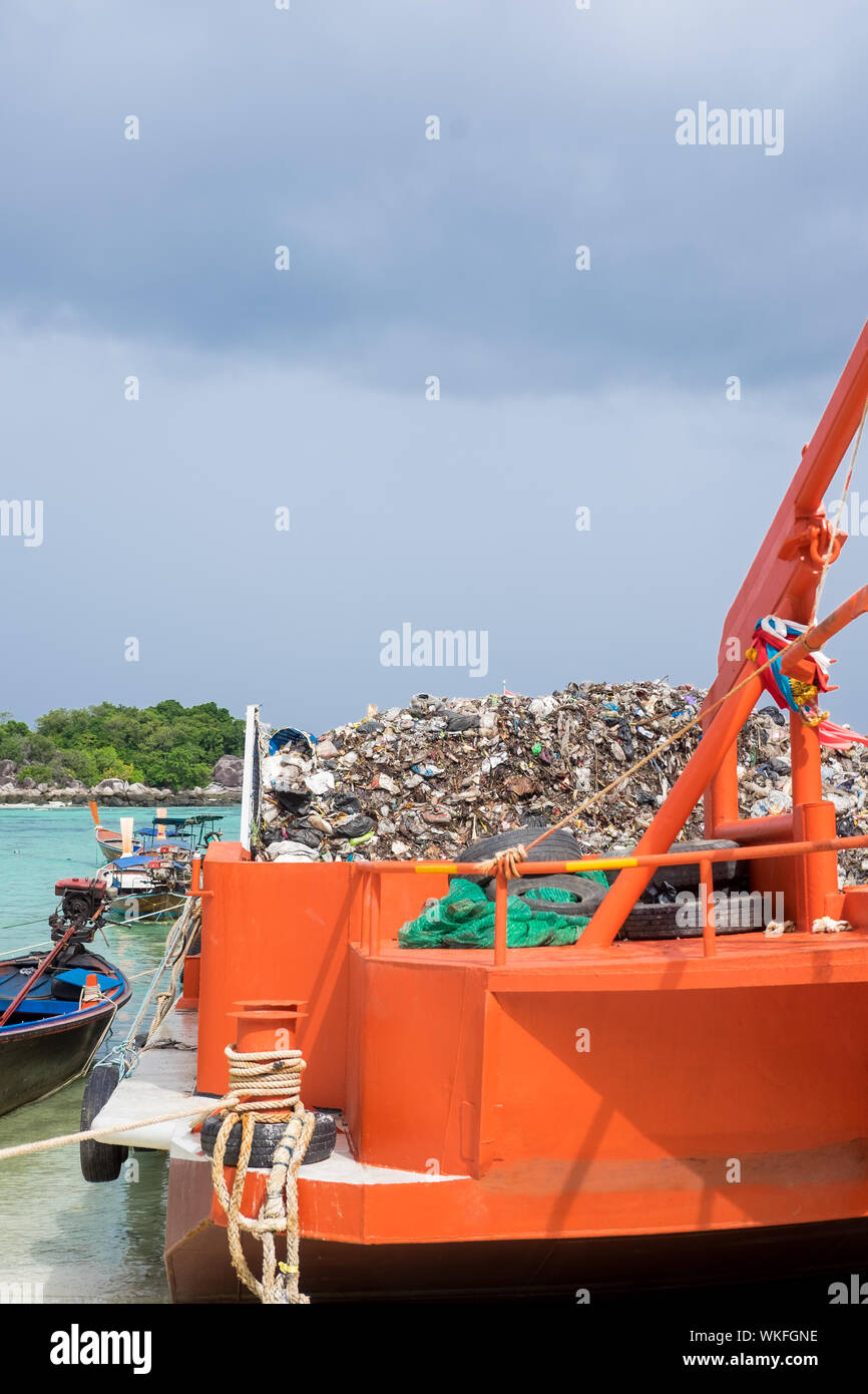Collecting waste in port hi-res stock photography and images - Alamy