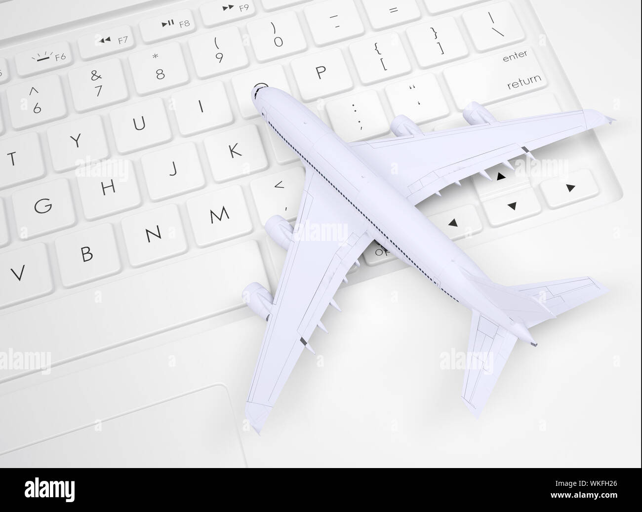 Aircraft on computer keyboard key hi-res stock photography and images ...