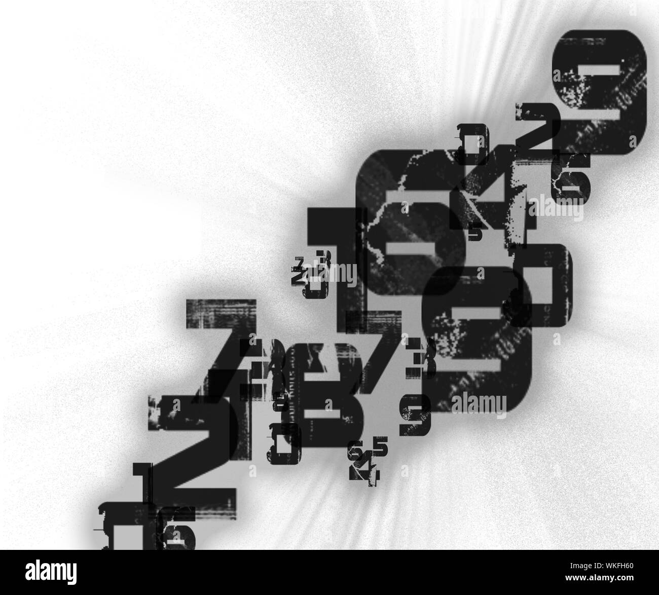 Abstract retro background with numbers. Grunge style Stock Photo - Alamy