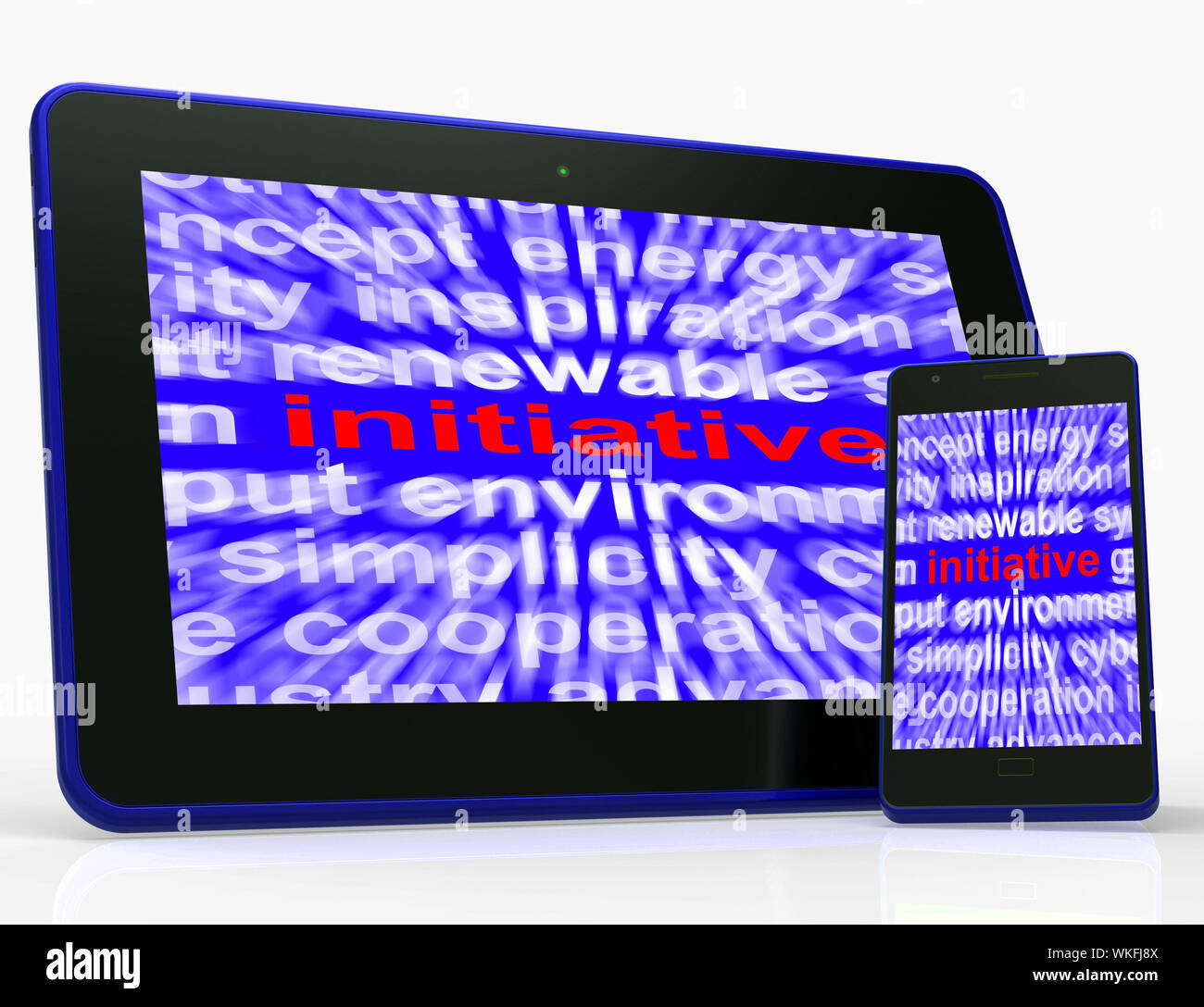 Initiative Tablet Meaning Motivation Leadership And Taking Action Stock ...