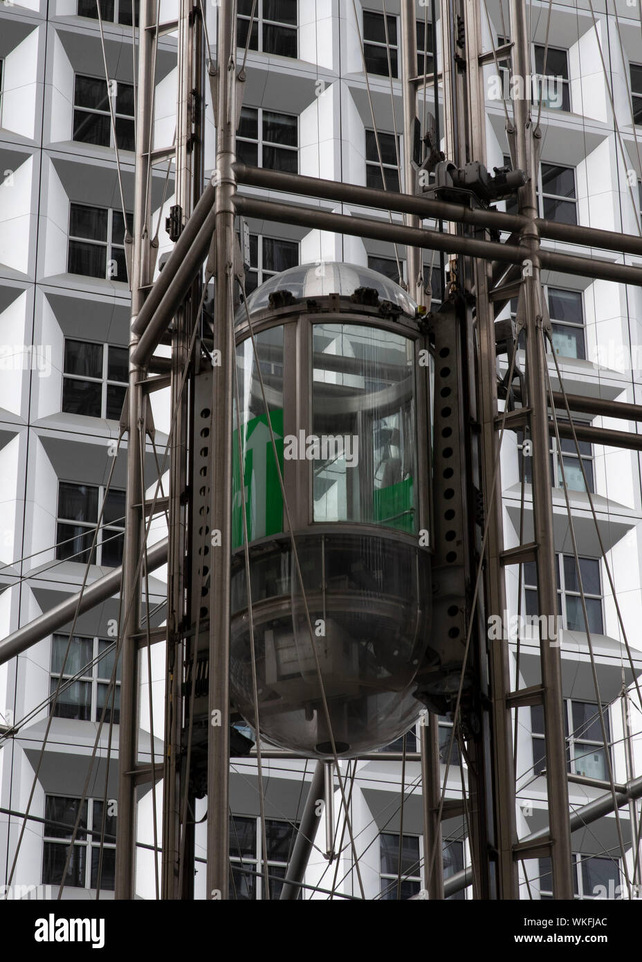Detail of a modern building with elevator Stock Photo - Alamy