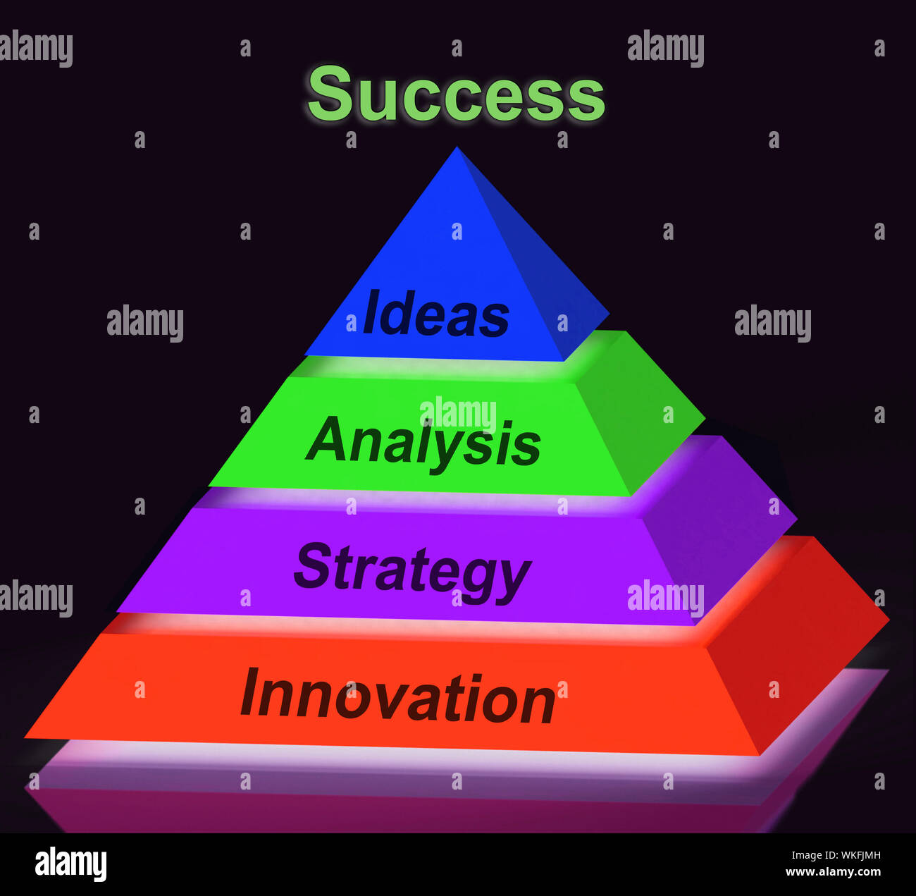 Success Pyramid Showing Progress Achievement Or Winning Stock Photo - Alamy