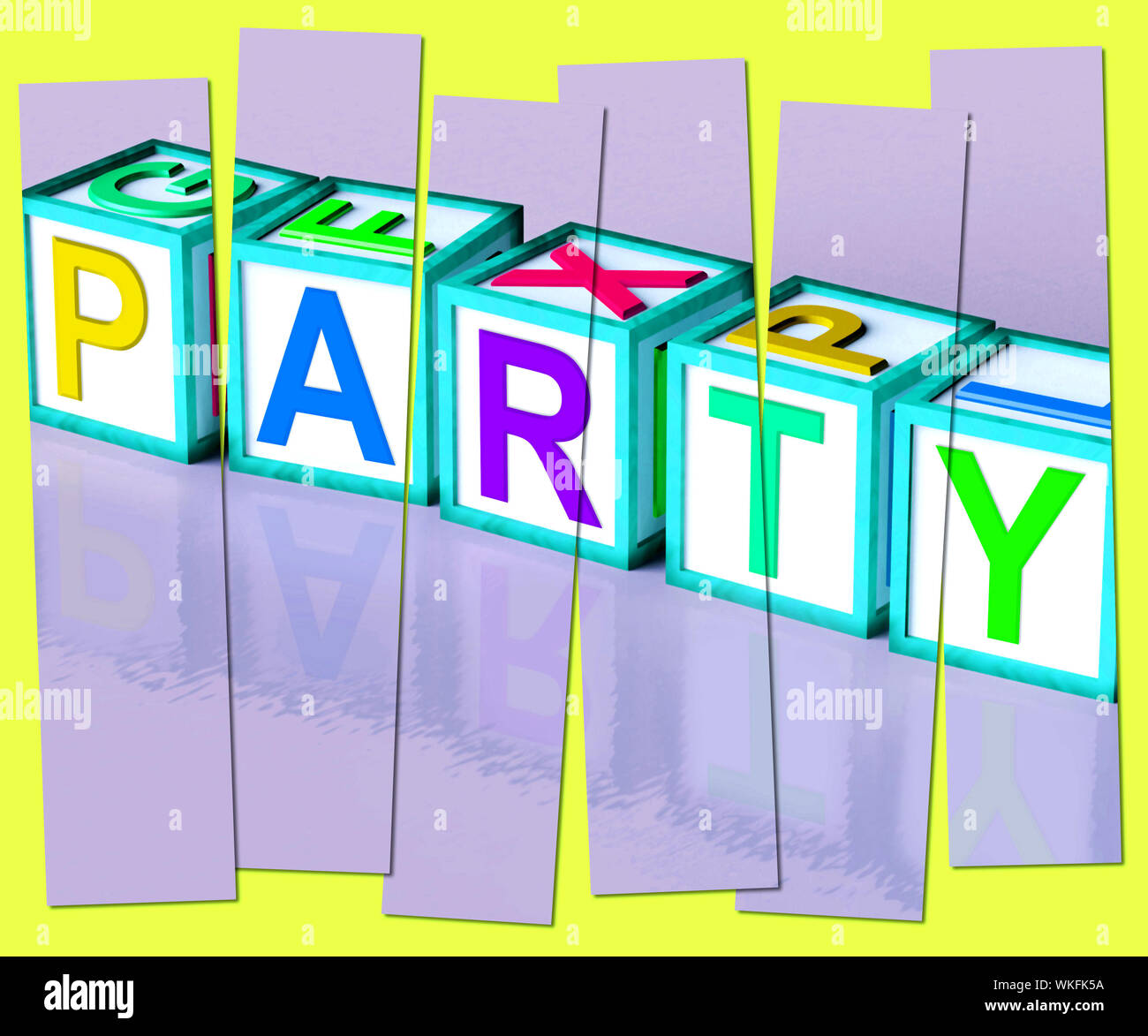 Party Word Meaning Function Celebrating Or Drinks Stock Photo - Alamy