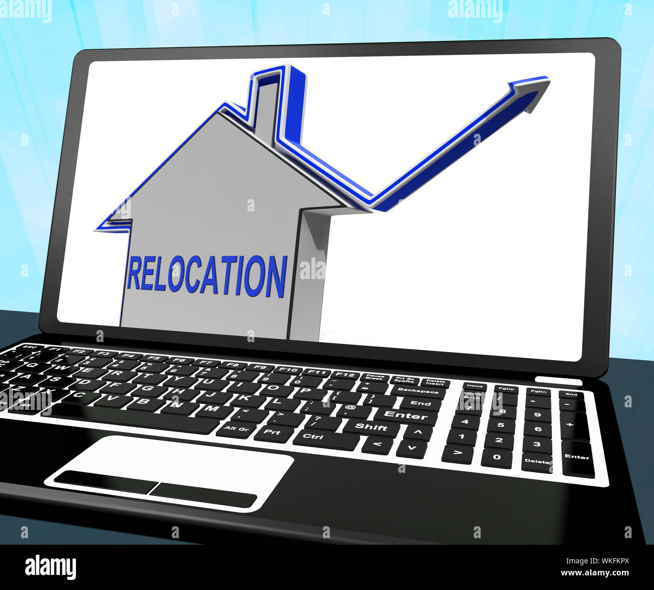 Relocation House Laptop Meaning Shifting And Change Of Residency Stock ...