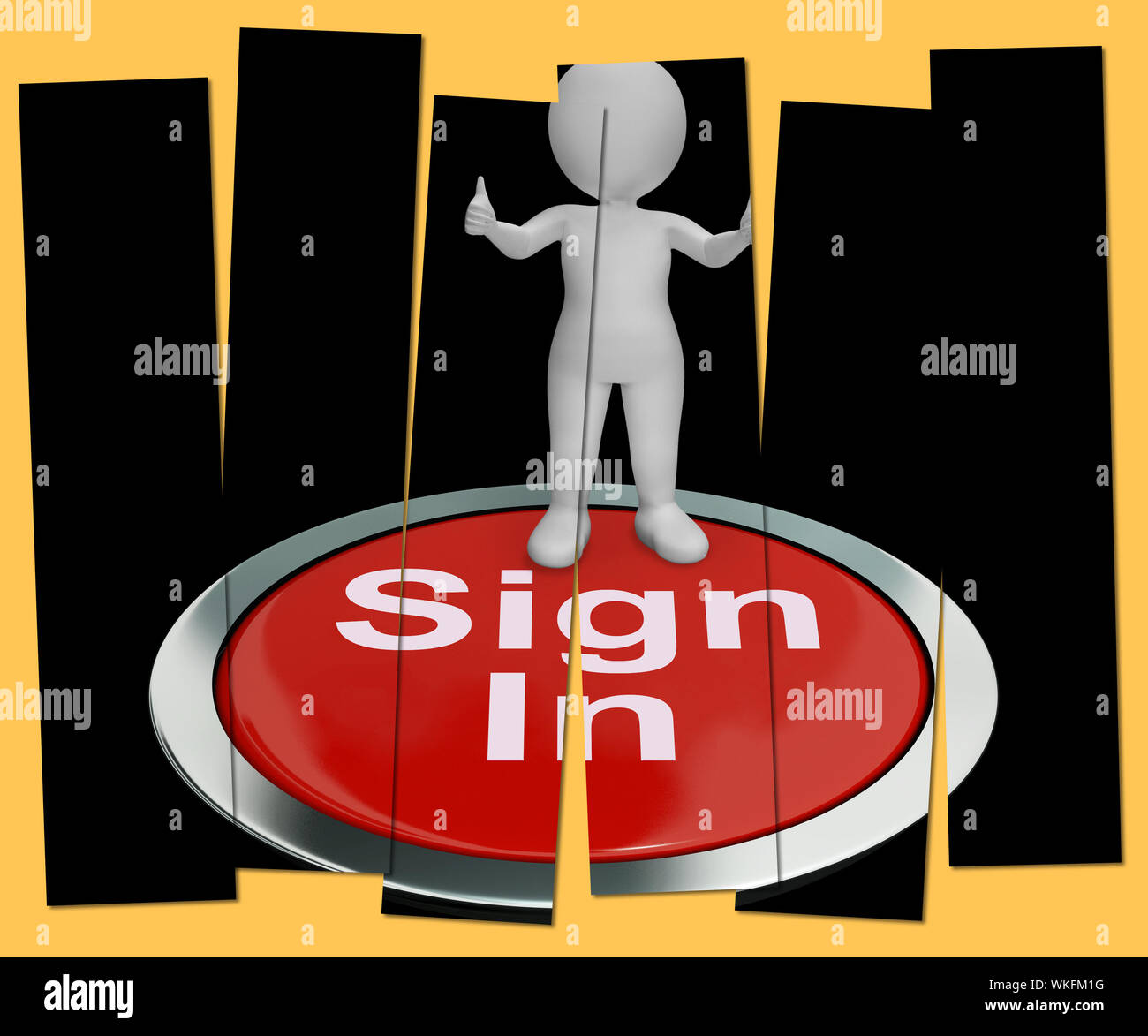 Sign In Button Meaning Login Password And Account Stock Photo - Alamy