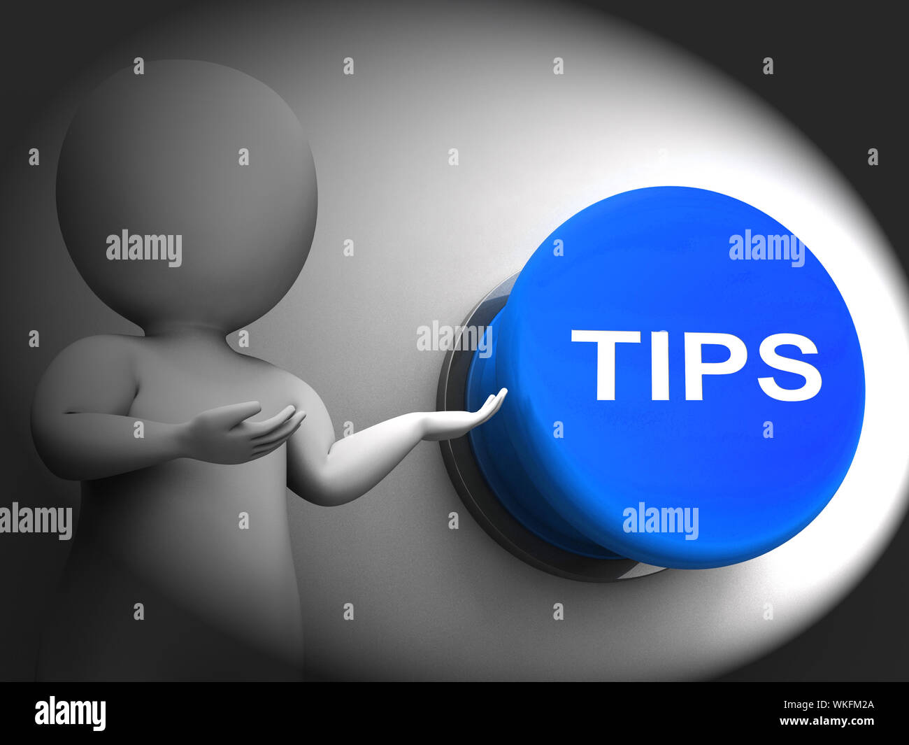 Tips Button Showing Help Suggestions Or Instructions Stock Photo - Alamy