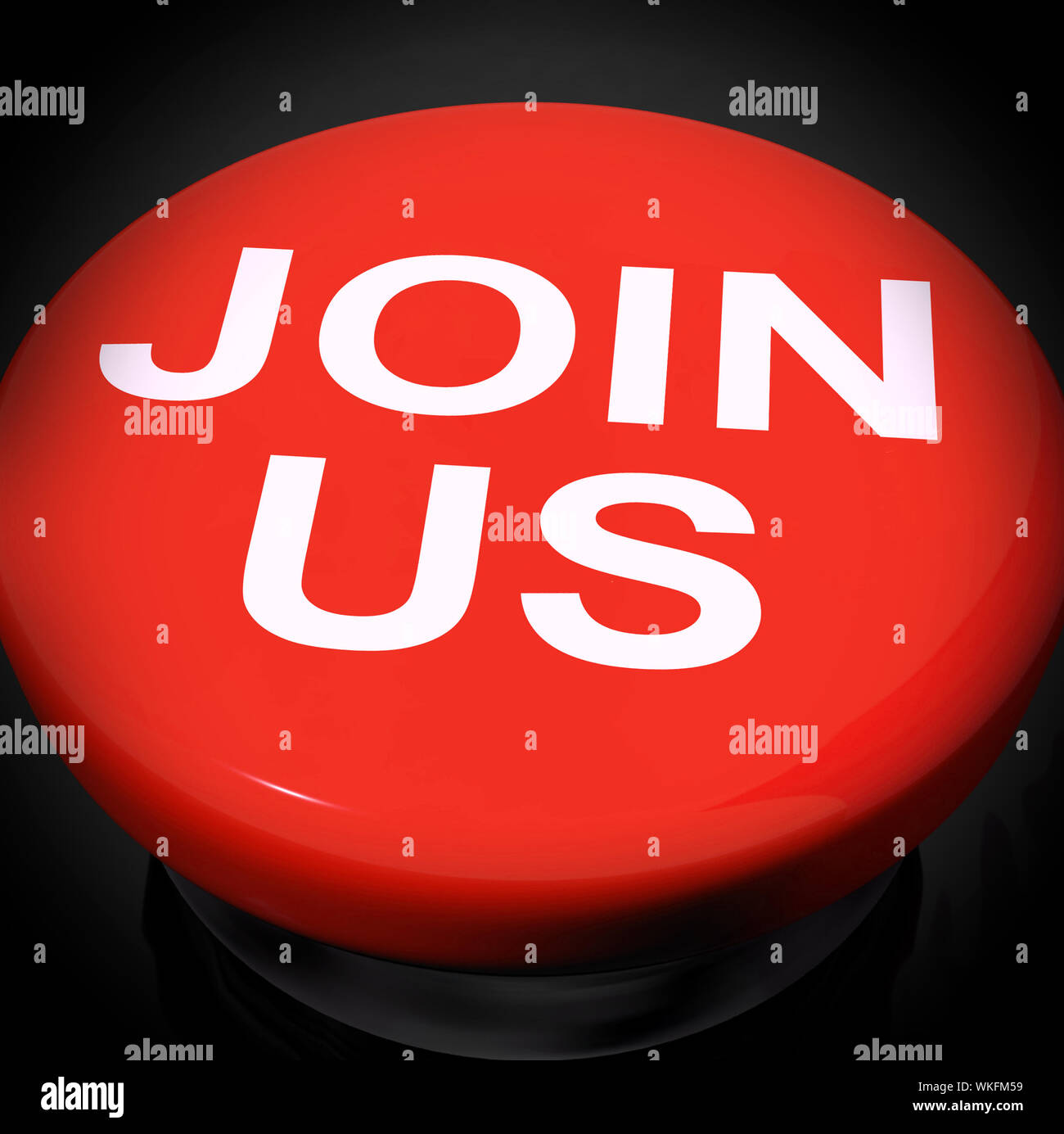 Join Us Button Showing Joining Membership Register Stock Photo - Alamy