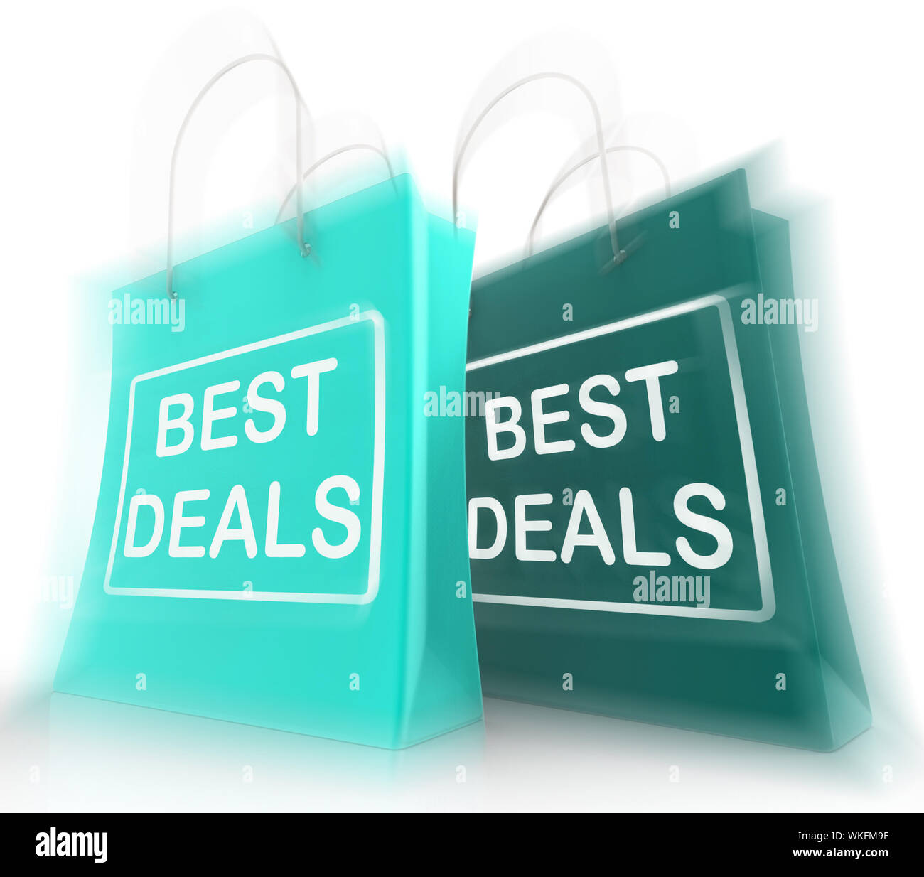Best Deals Shopping Bags Representing Bargains and Discounts Stock ...