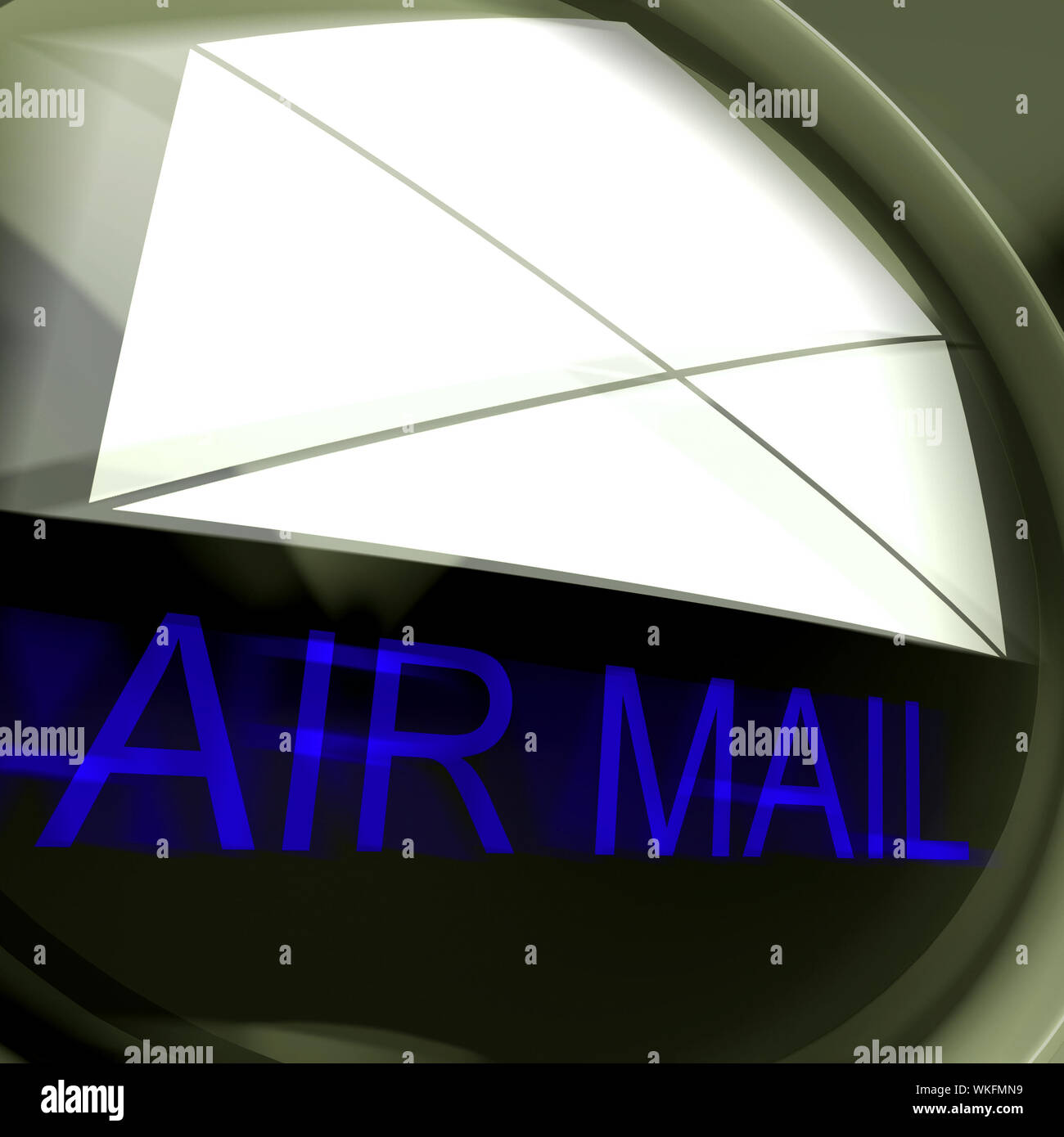 Air Mail Postage Showing International Delivery By Airplane Stock Photo ...