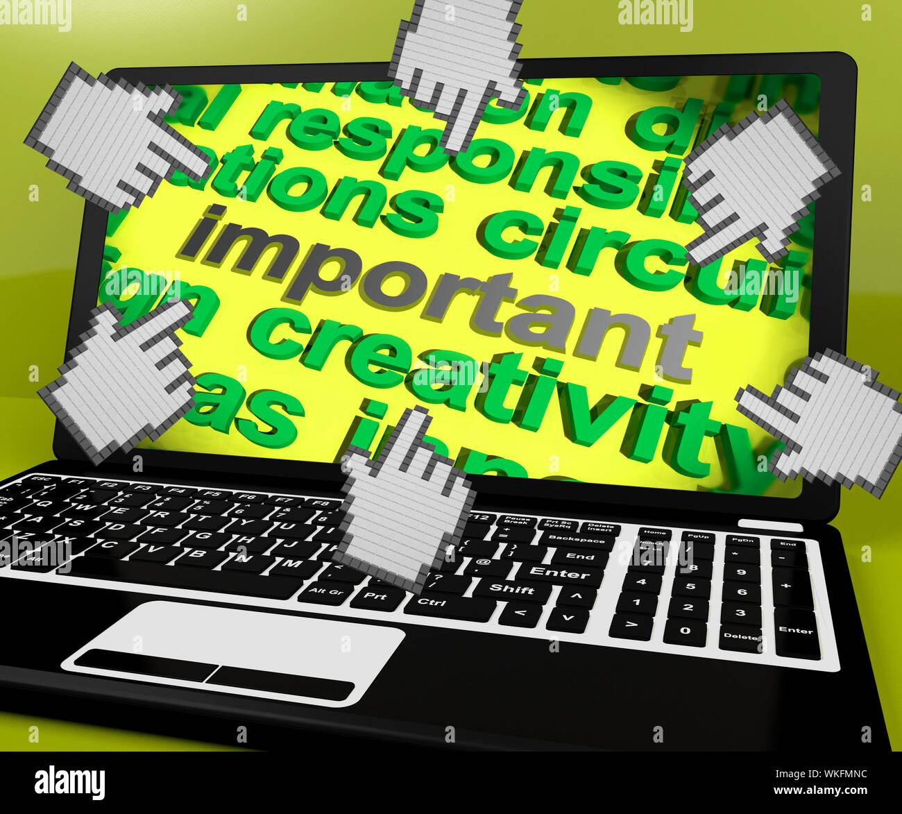 Important Laptop Screen Meaning Significant Critical Or Priority Stock ...