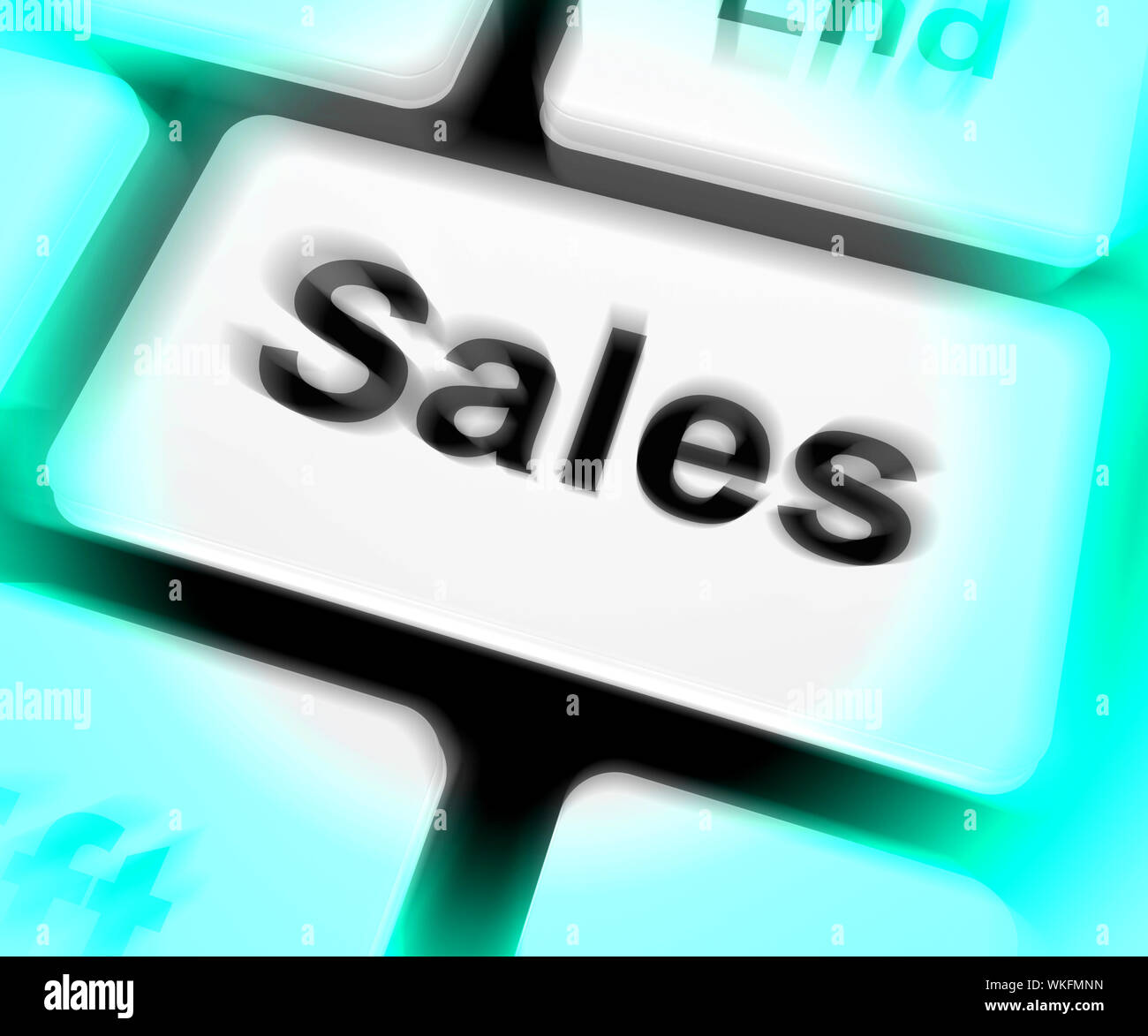 Sales Keyboard Showing Promotions And Deals Stock Photo - Alamy
