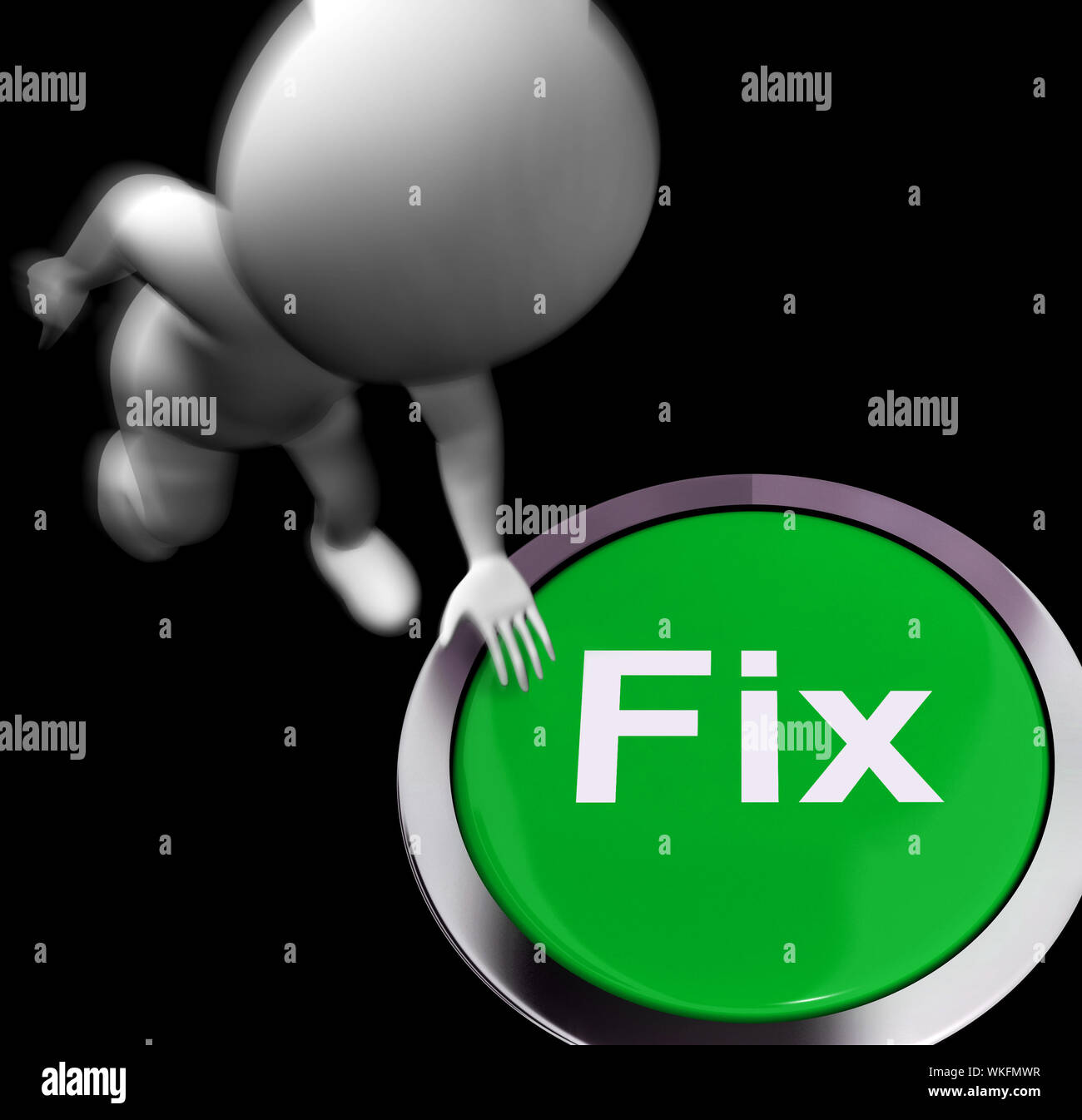 Fix Pressed Meaning Repair Mend Or Restore Stock Photo - Alamy