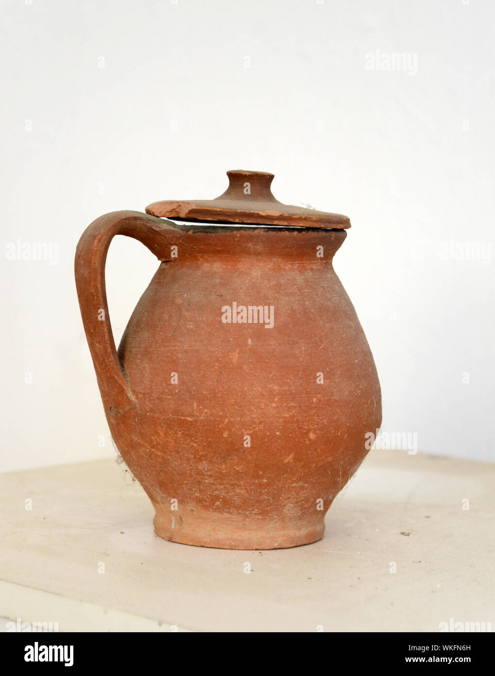 Old jug white background hi-res stock photography and images - Alamy