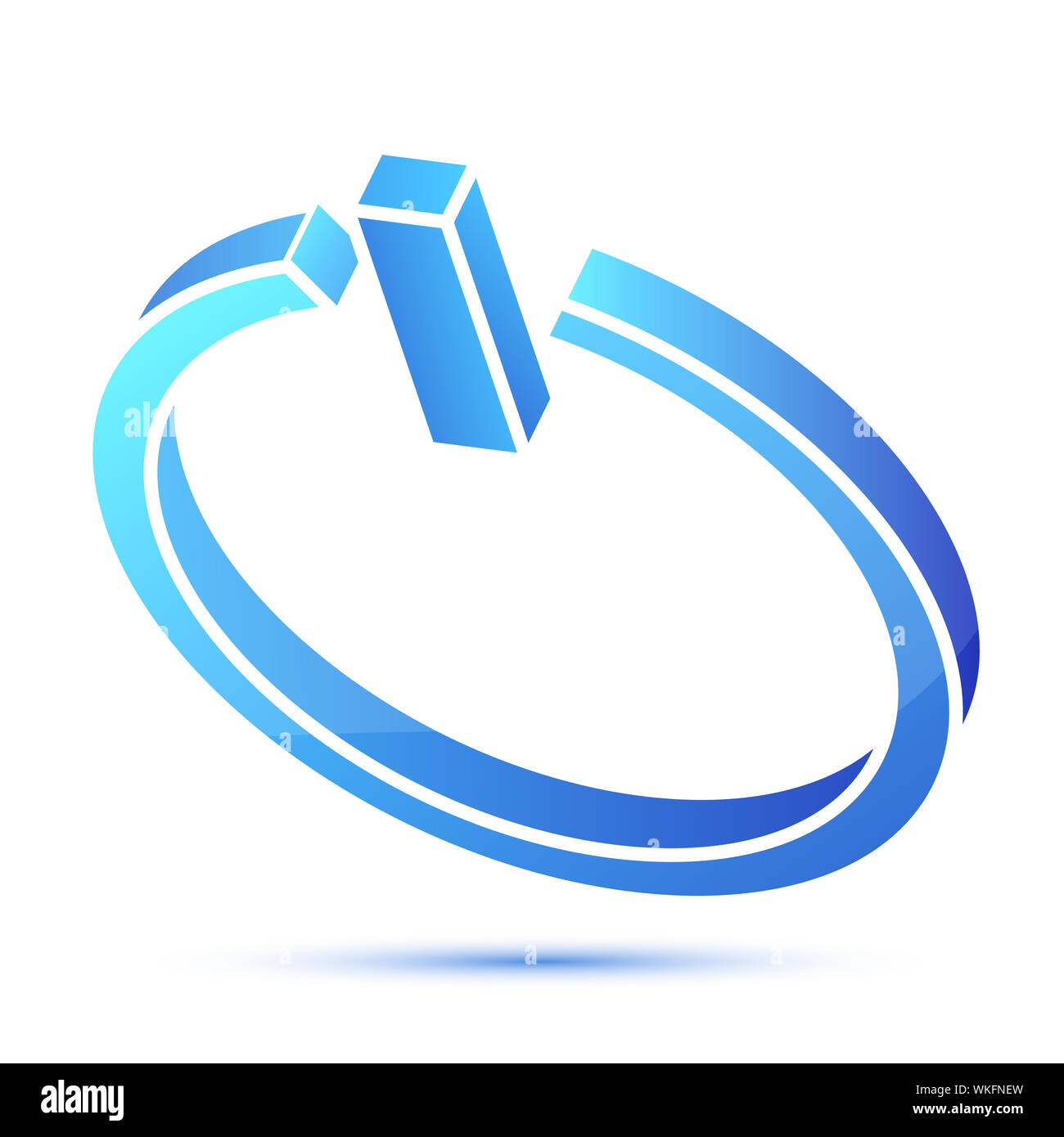 illustration of power button on white background Stock Photo - Alamy