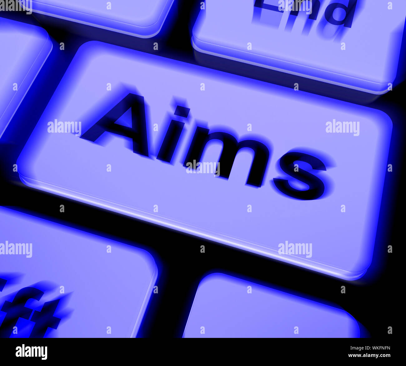 Aims Keyboard Showing Targeting Purpose And Aspiration Stock Photo - Alamy