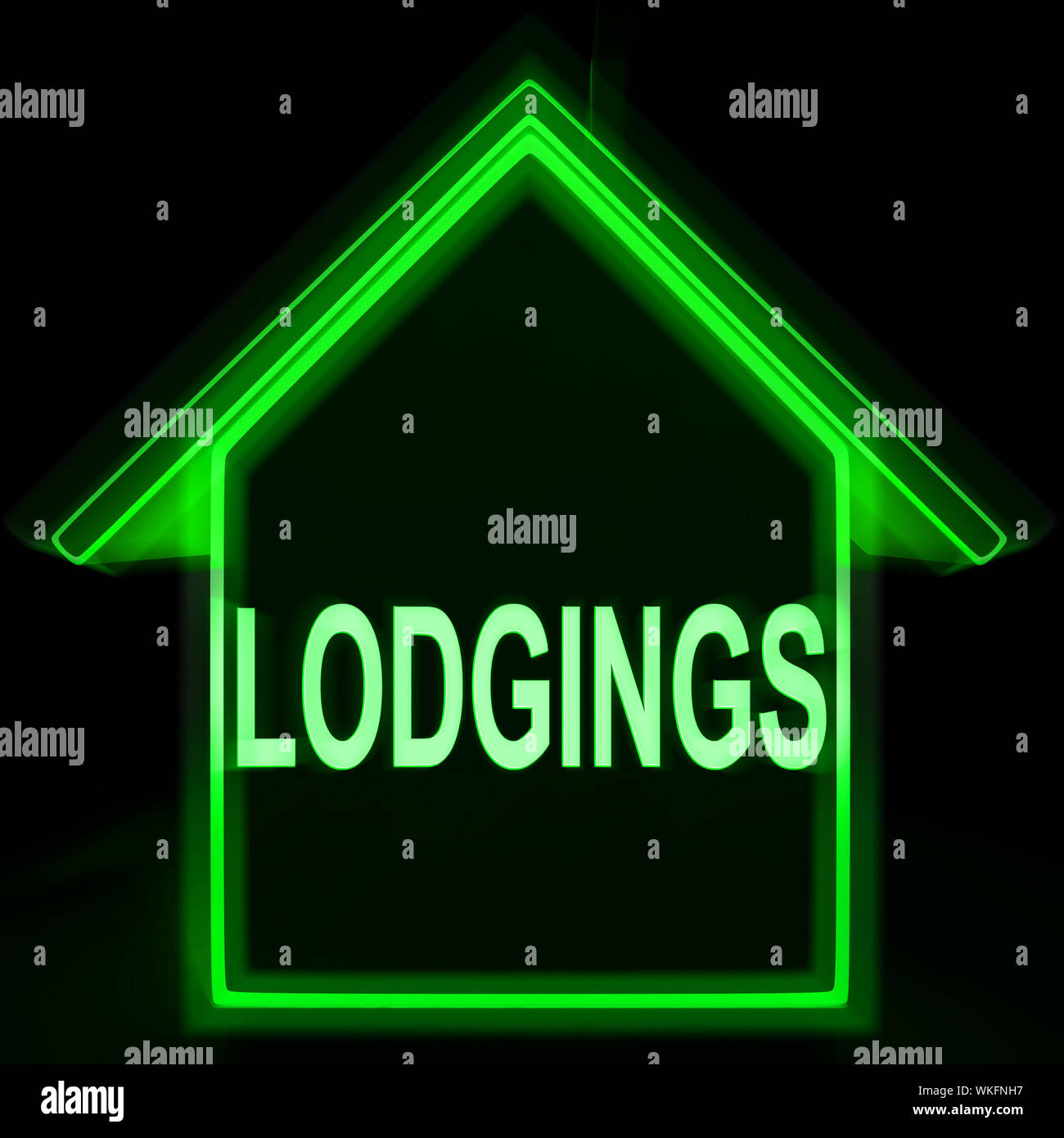 Lodgings Home Meaning Rooms Accommodation Or Vacancies Stock Photo - Alamy
